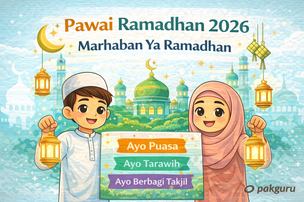 Pawai Ramadhan 2026 Poster PNG Contoh Desain, Ide Tulisan - Pak Guru